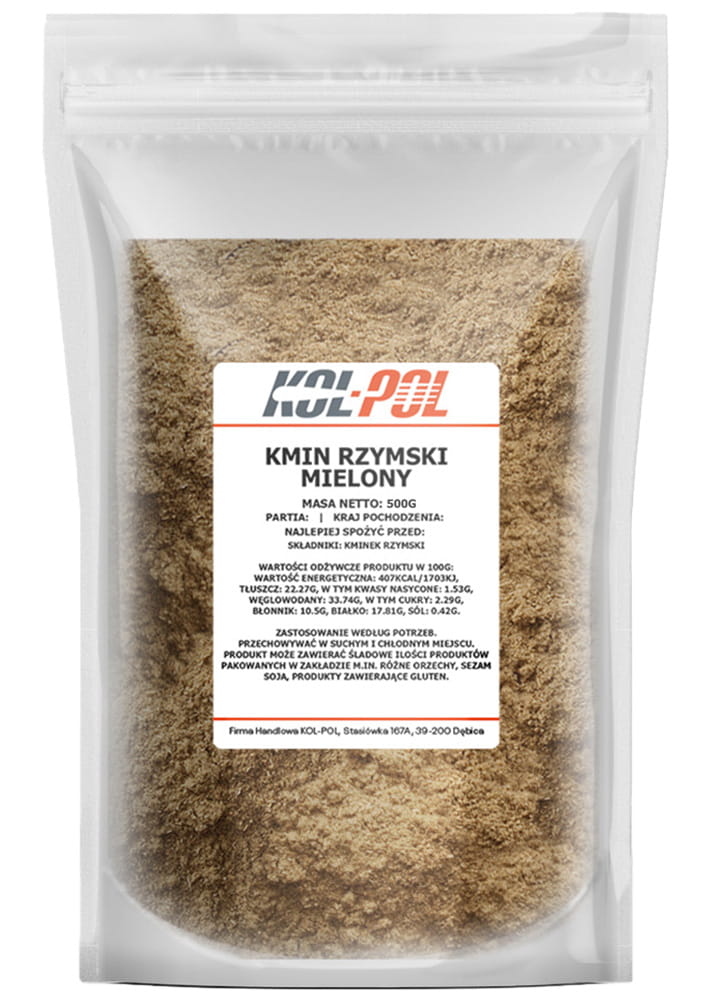 Kmin rzymski mielony 500g KOL-POL - Zamów sobie zdrowie!