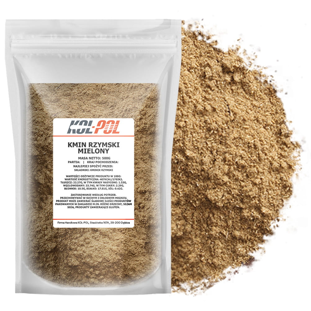 Kmin rzymski mielony 500g KOL-POL - Zamów sobie zdrowie!