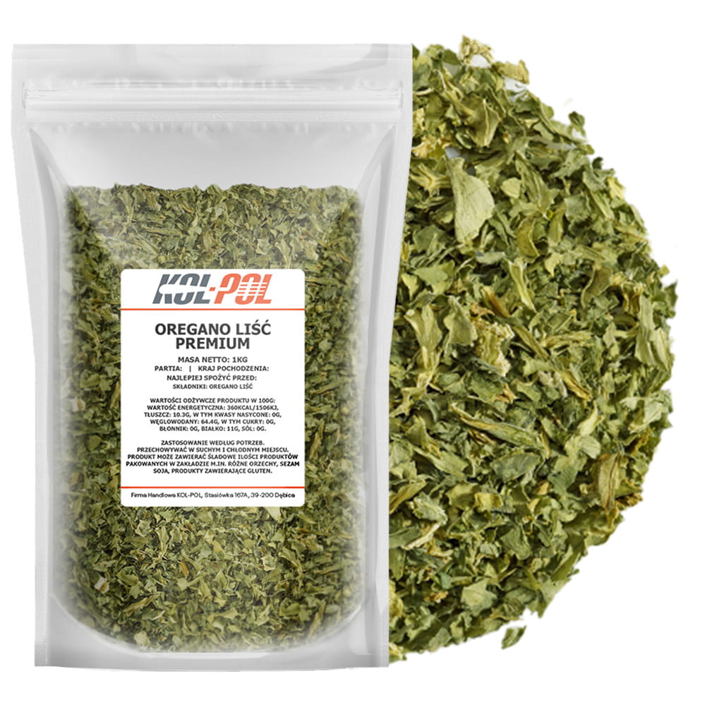 Oregano liść premium 1kg KOL-POL - Zamów sobie zdrowie!